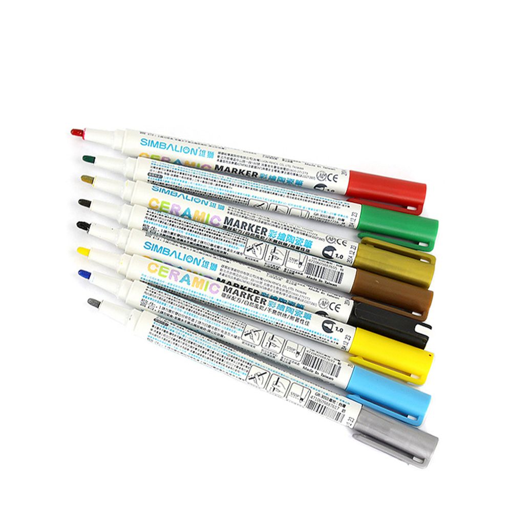 8 Colors Ceramic brush Pen Hand-painted DIY Glass ... – Grandado