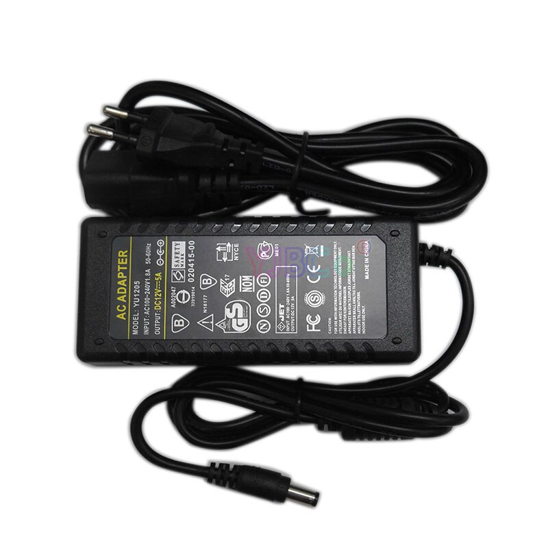 60W LED Power Adapter AC 100-240V to DC 12V 5A str... – Grandado