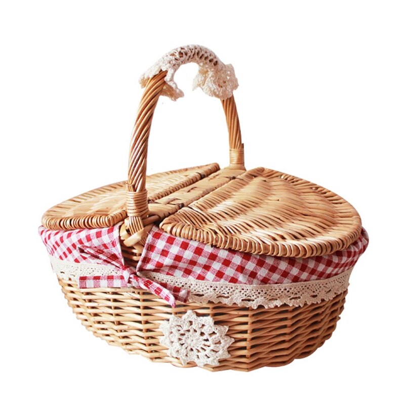 Rattan Outdoor Picnic Basket Country Style Wicker ... – Grandado