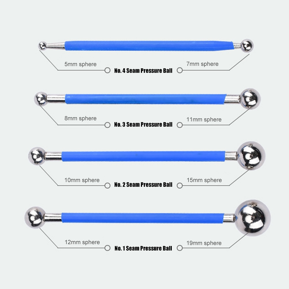 4pcs Double Hole Pressure Seam Steel Ball Ceramic ... – Grandado