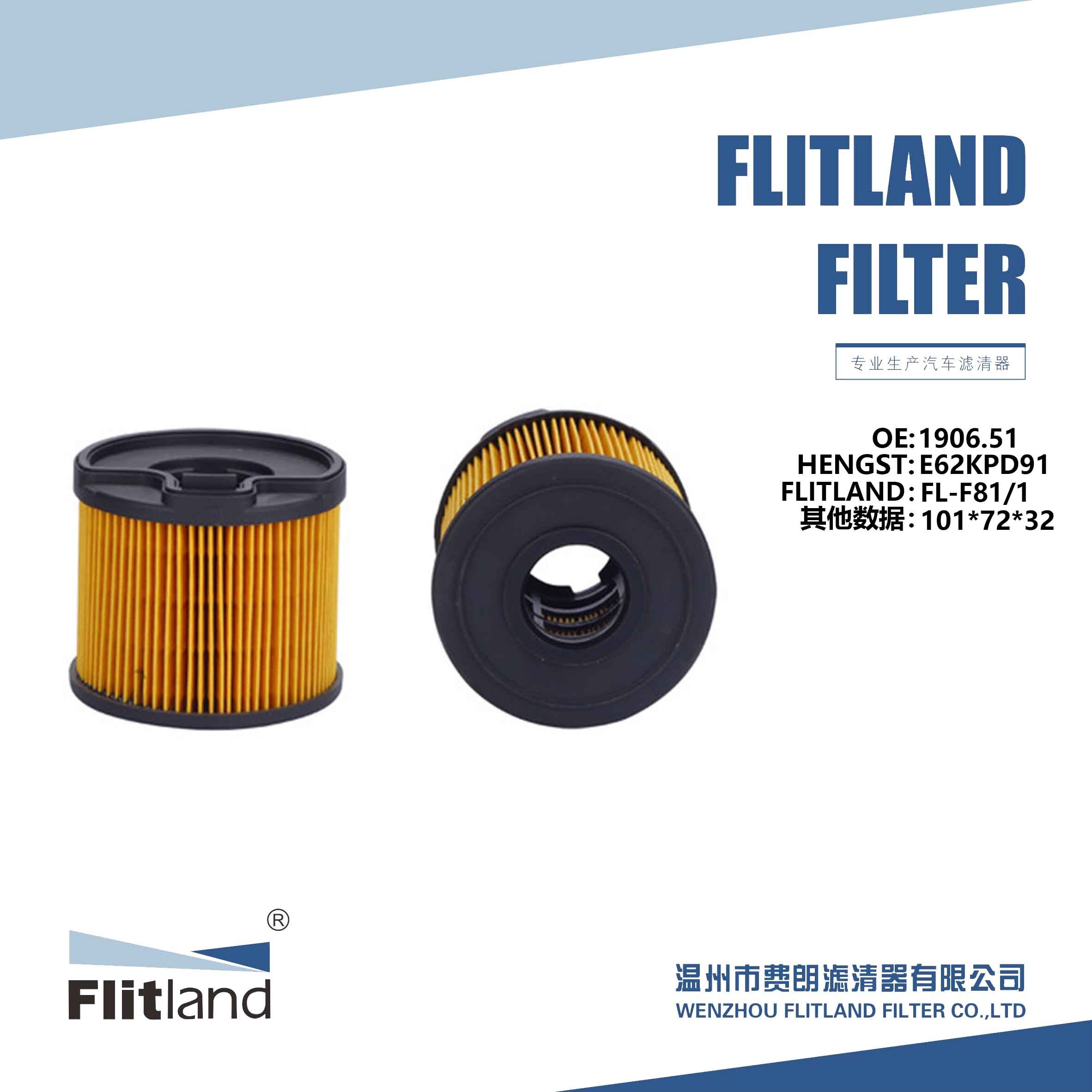 Fuel filter OE NO 1906.51 E62KPD91 PU922X 08559676... – Grandado