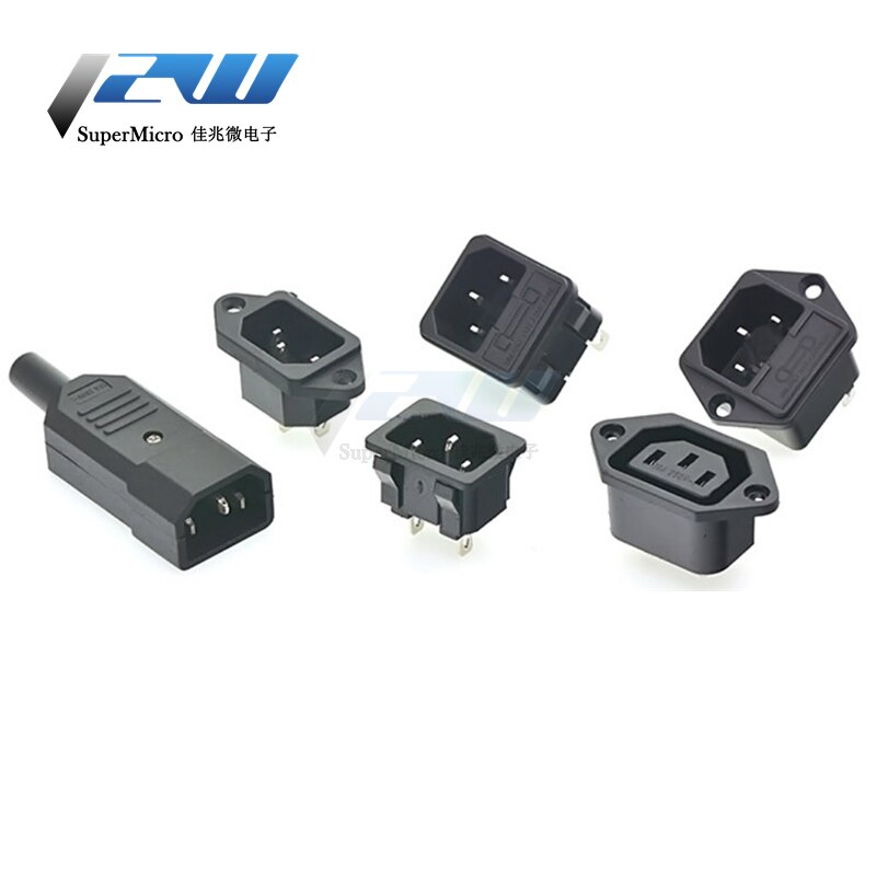 Input connector 10A 250VAC 3pin iec320 C14 power p... – Grandado