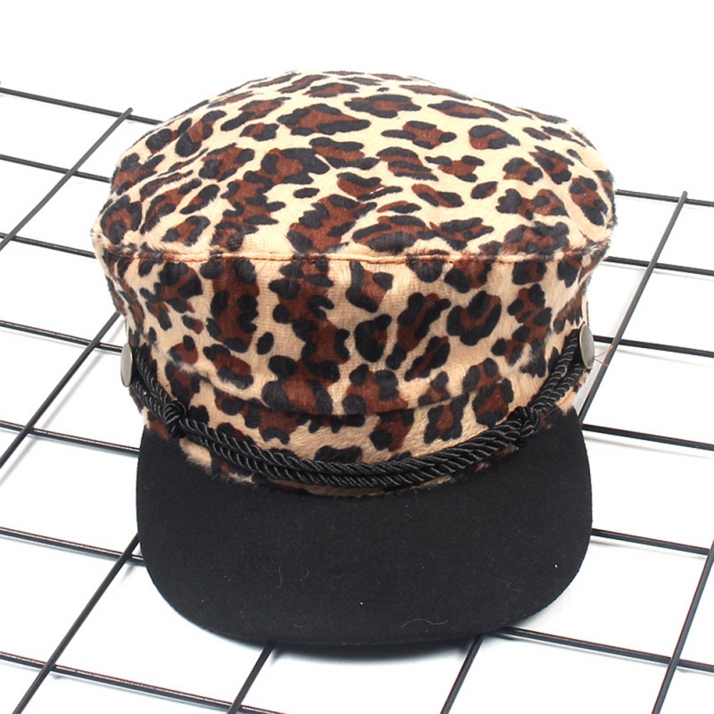 Leopard Printed Visors Autumn Winter Retro Flat Vi... – Vicedeal