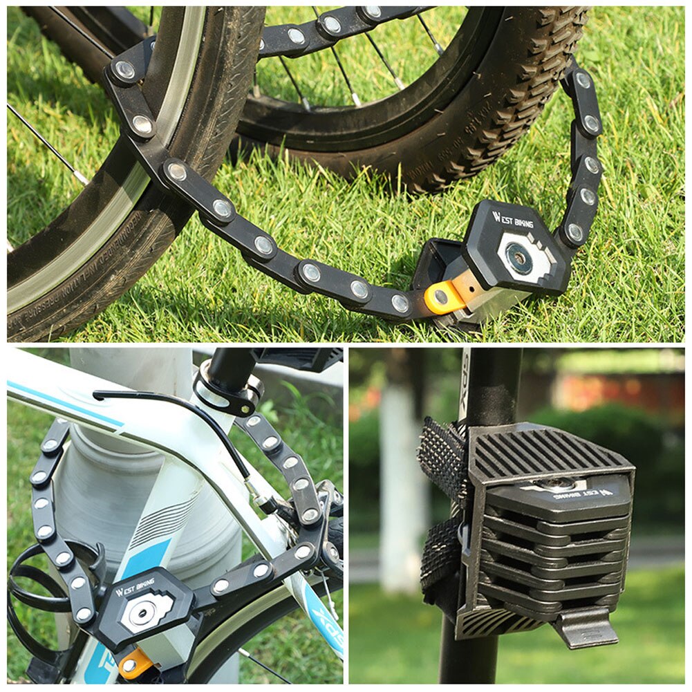 Foldable Bicycle Bike Chain Lock with 3 Keys Anti-... – Vicedeal