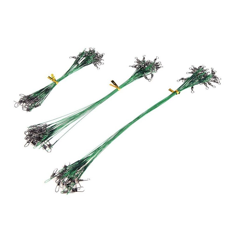 72pcs Green Fishing Lure Line Trace Wire Leader Sw... – Grandado