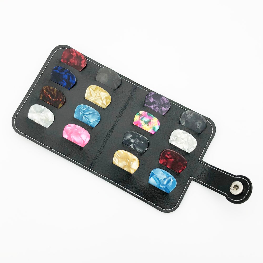 SLOZZ Leather Guitar Pick Holder Bag Wallet Acoust... – Grandado