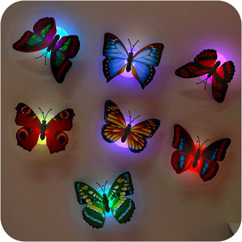 Vlinder Stickers Lichtgevende LED Verlichting Stic... – Grandado