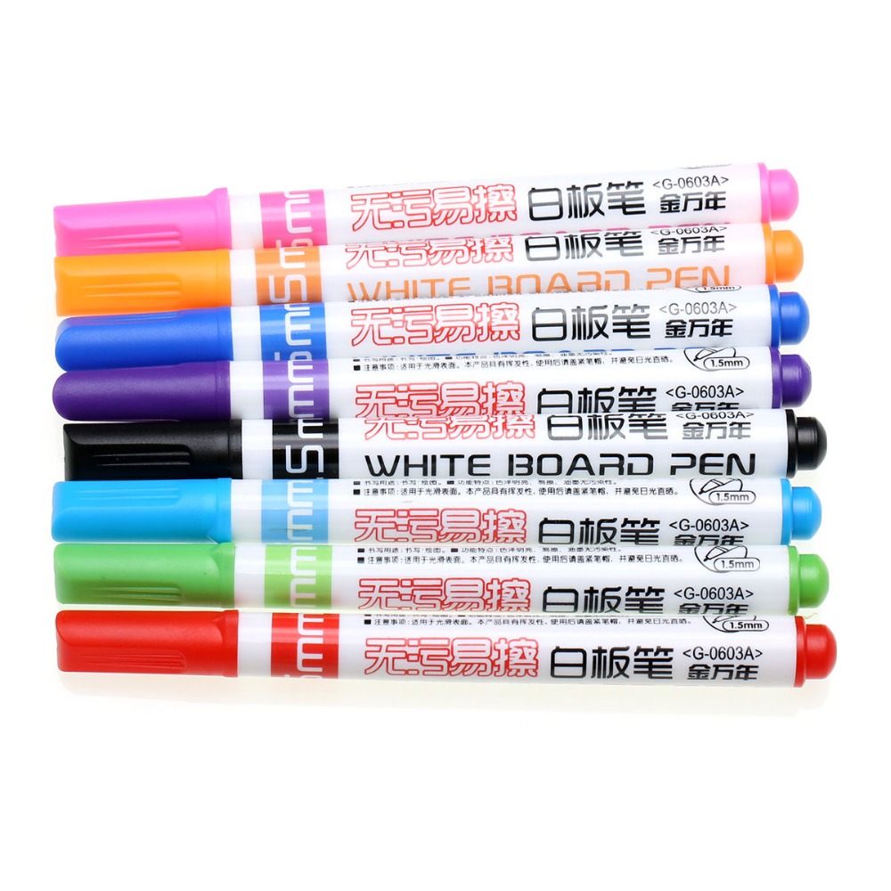 8 Colors Set Whiteboard Marker Non Toxic Dry Erase... – Grandado