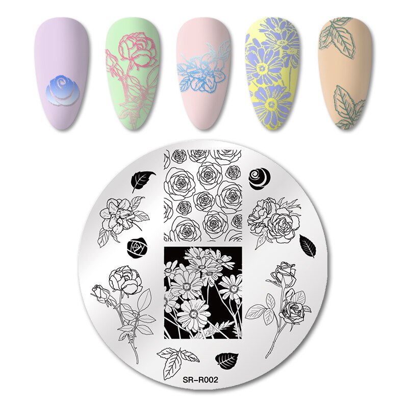 Kant Bloem Animal Nail Stempelen Platen Marmeren T... – Grandado
