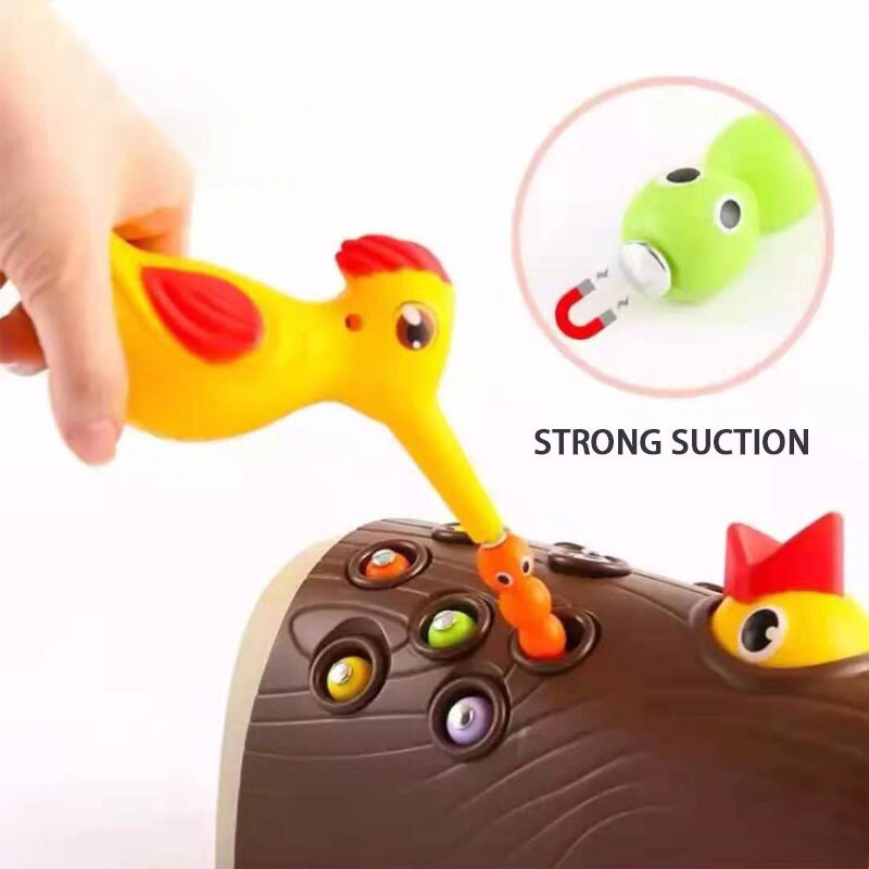 Children's Wooden Magnetic Woodpecker Insect C... – Vicedeal