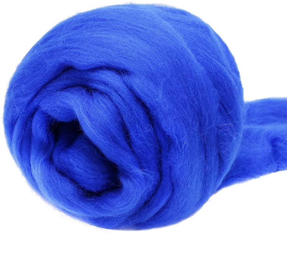 KAOBUY -Dark Blue 3.53oz Wool Roving Yarn, Wool, S... – Grandado
