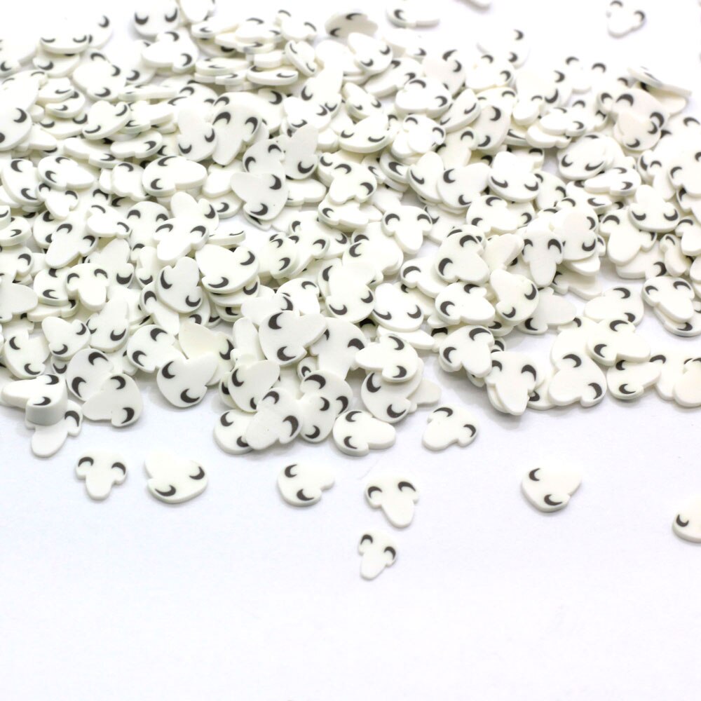 100/500g White Mushroom Clay Slices Addition Charm... – Grandado