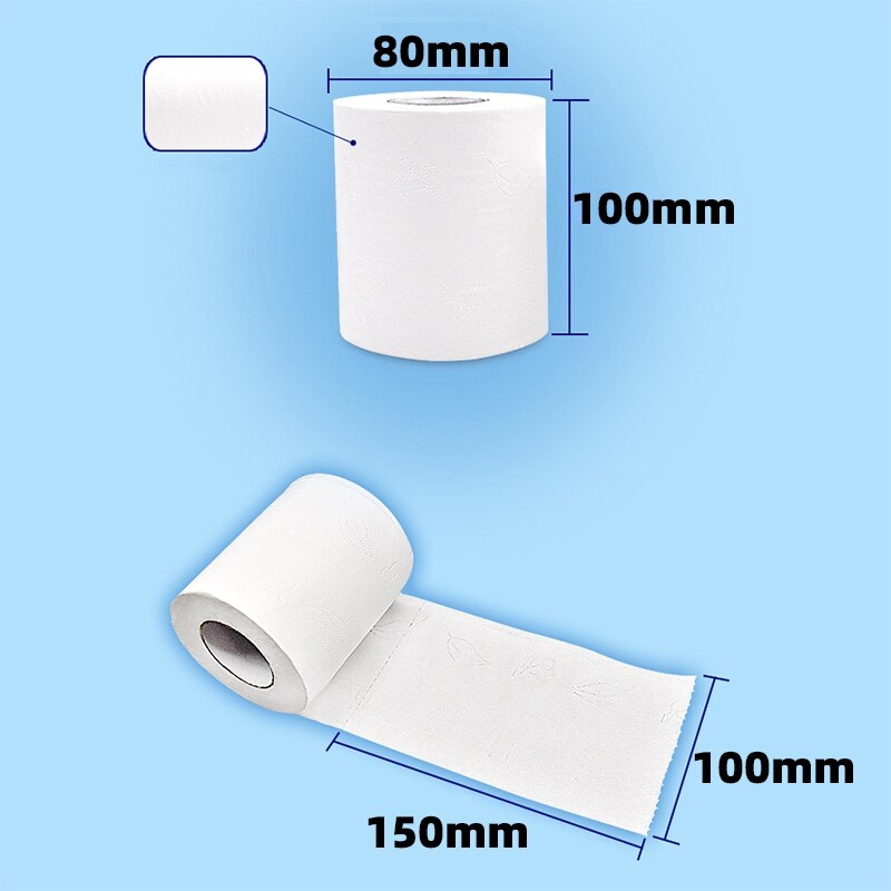 12 Rolls 3-Ply Standard Rolls Toilet Paper Soft Sk... – Grandado