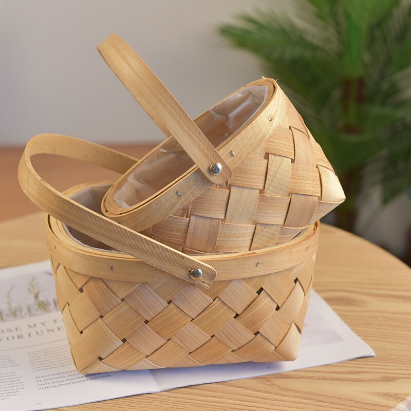 Rattan Flower Basket Idyllic Style Household Livin... – Grandado
