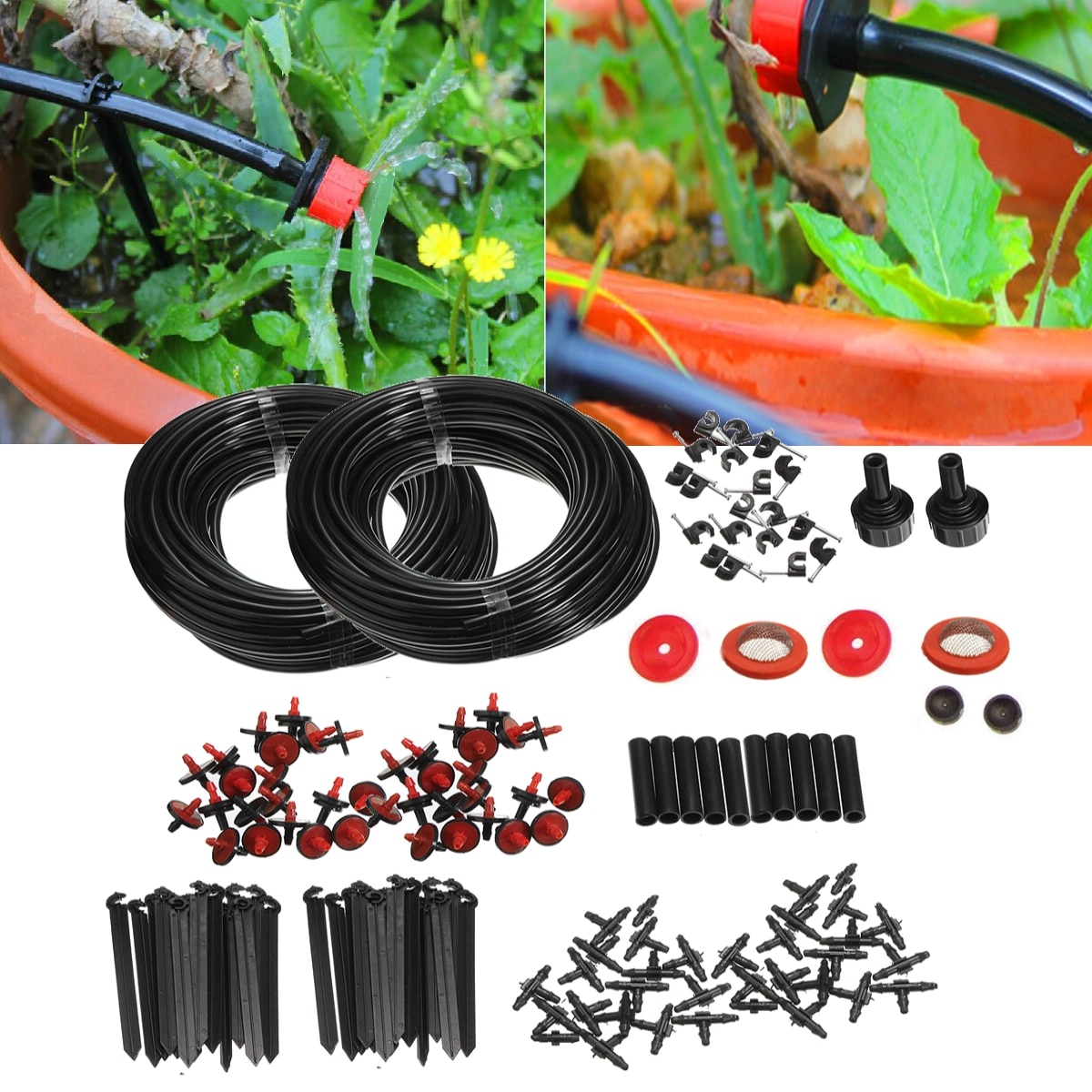 23m 46m 92m DIY Micro Drip Irrigatie Watering Auto... – Vicedeal