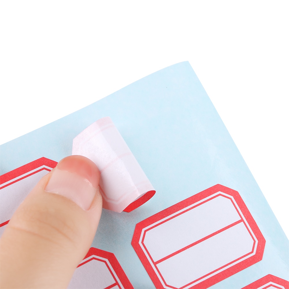 12 Sheets/Set White Self-Adhesive Label Sticker Na... – Vicedeal