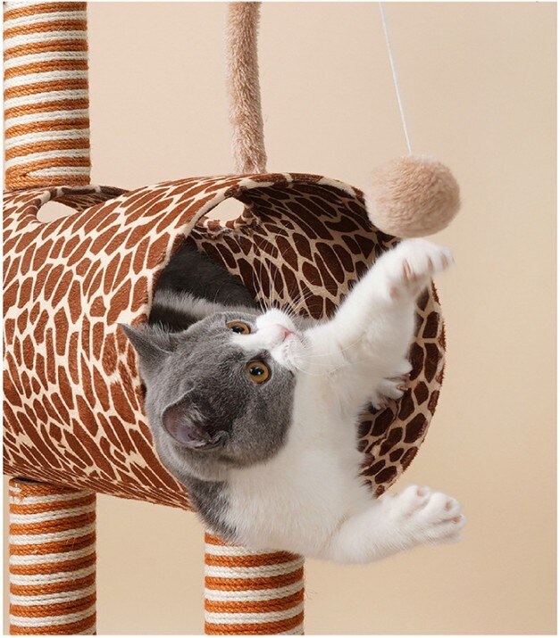 Giraffe cats scratching post toys rope Sisal Rope ... – Grandado