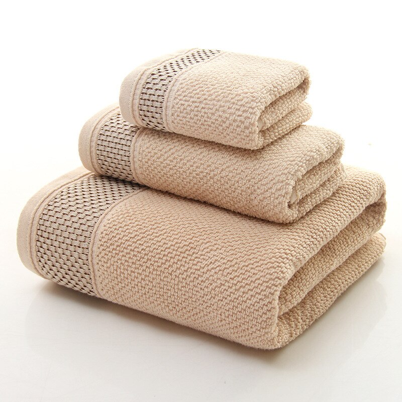3Pcs Hoogwaardige-100% Katoenen Handdoeken Luxe Ho... – Grandado