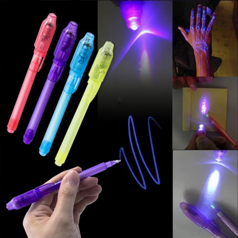 2 In 1 UV Invisible Light Pen Funny Marker Pen Sch... – Vicedeal