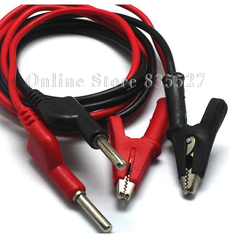 2PCS/LOT Test wire banana plug turn alligator clip... – Vicedeal