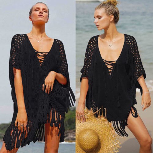 Girls Female Women Lace Crochet Bikini Cover Up So... – Grandado