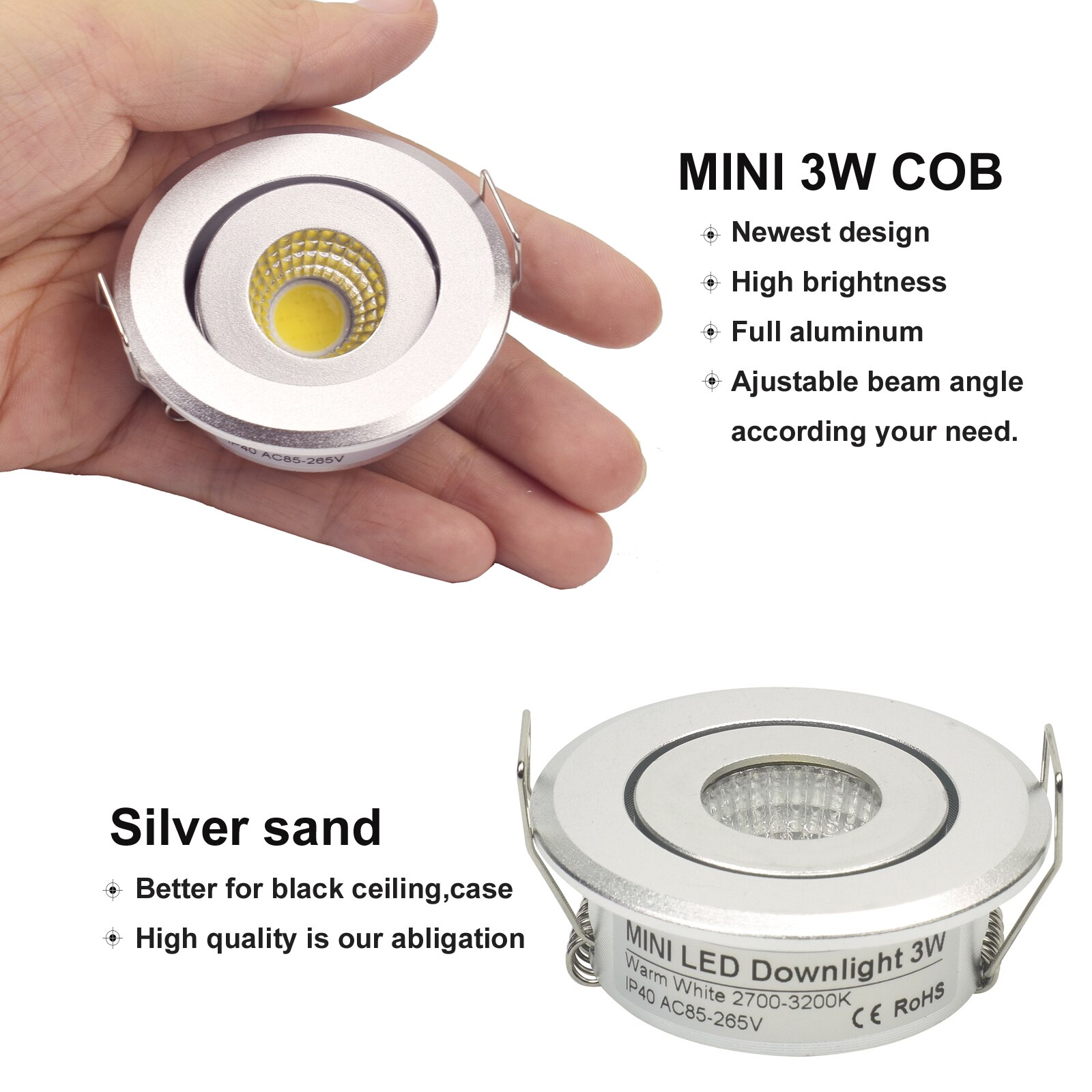 10 teile/los 1W 3W mini Led spot licht Downlight s... – Vicedeal