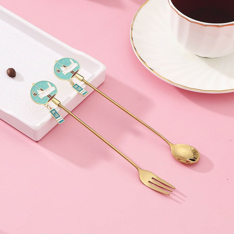 H7EA 4pcs Cute Flatware Cutlery Set Stainless Stee... – Grandado