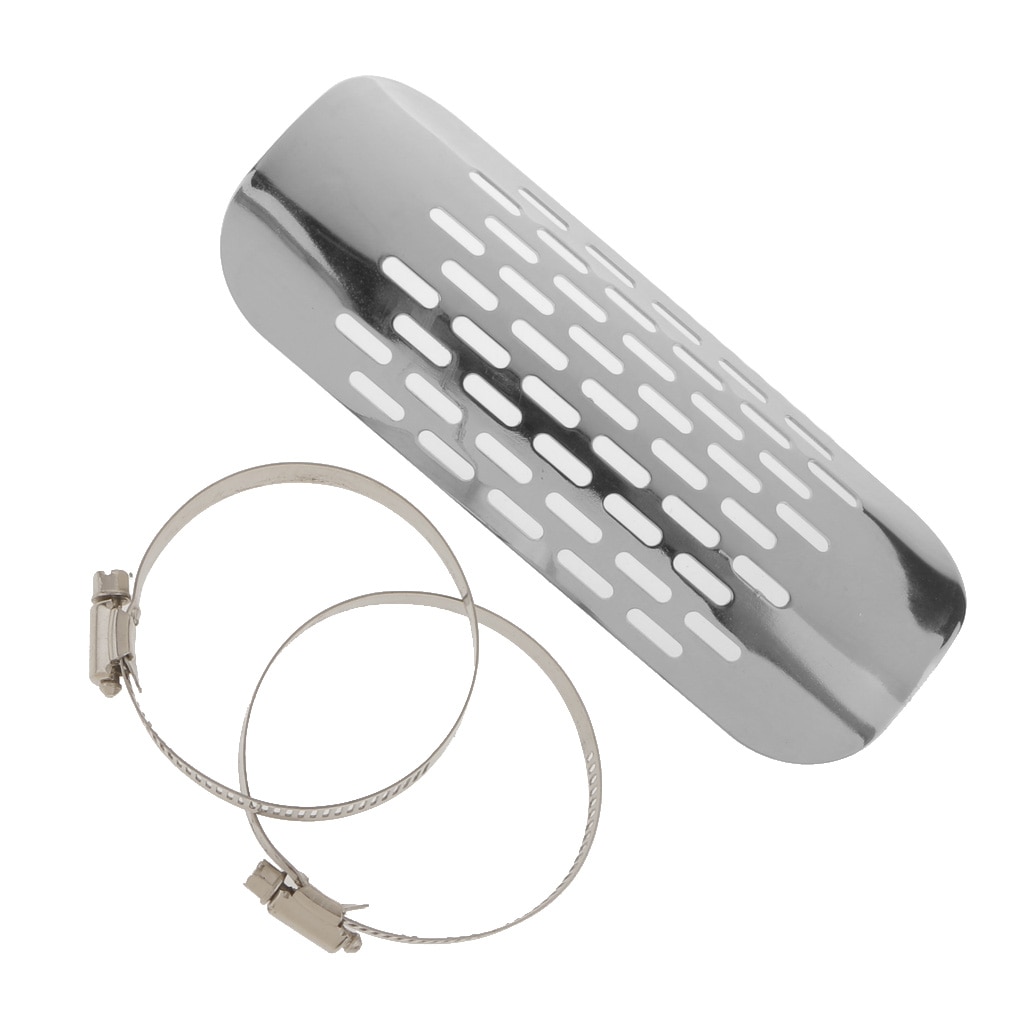 Motorcycle Chrome Heat Shield Guard Exhaust Muffle... – Grandado