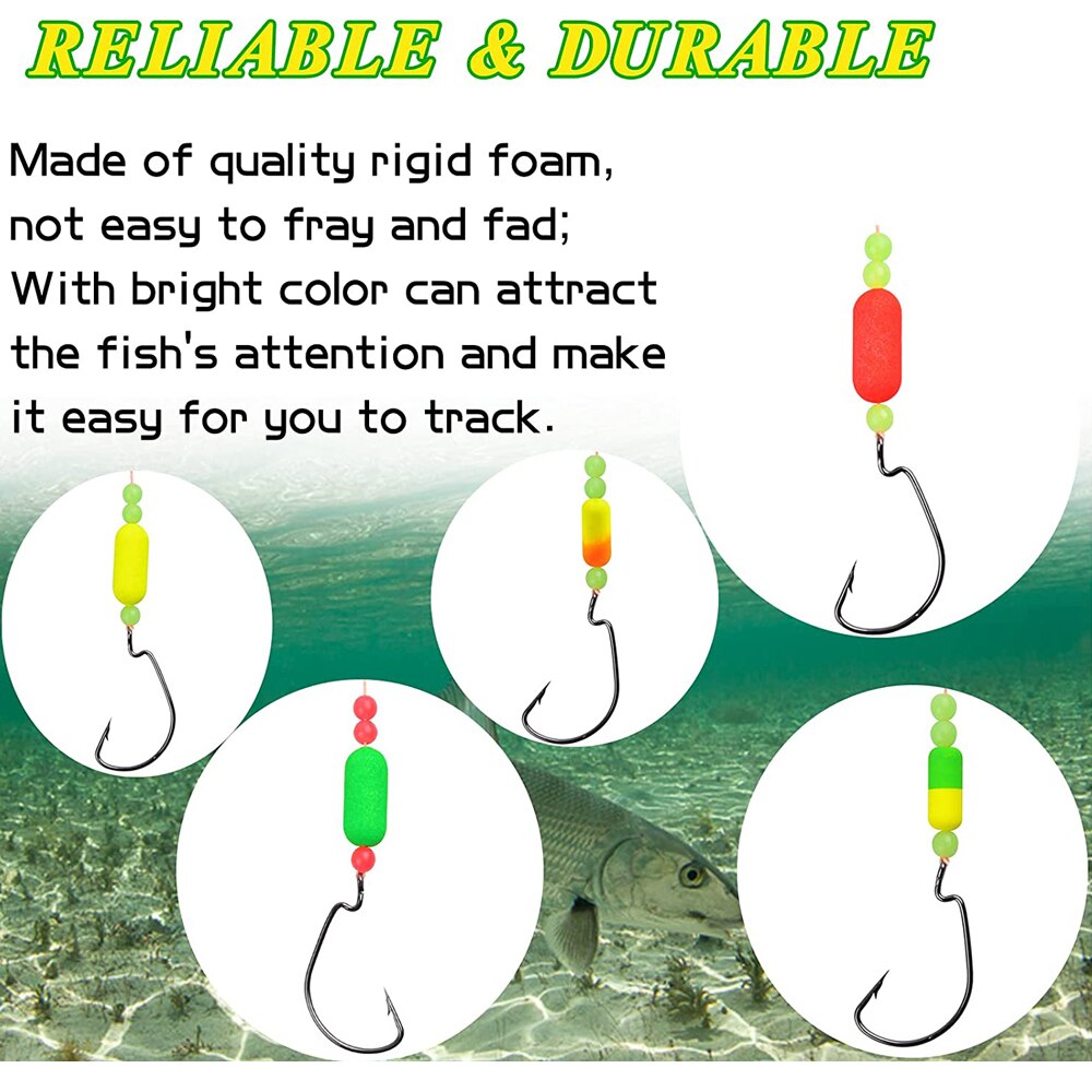 100Pcs/Box Foam Fishing Float Bobbers Cylinder Pom... – Grandado