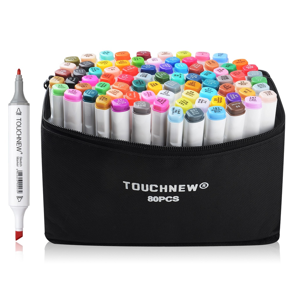 TOUCHNEW 30/40/60/80 Color Dual Head Art Marker Se... – Vicedeal