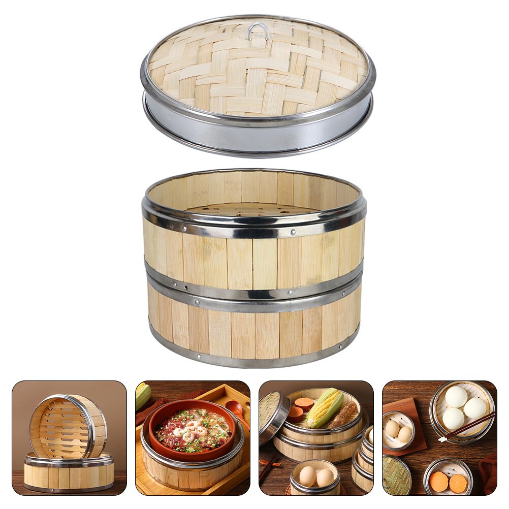 1 Set Chinese Bamboo Steamer Kitchen Food Steamer ... – Vicedeal