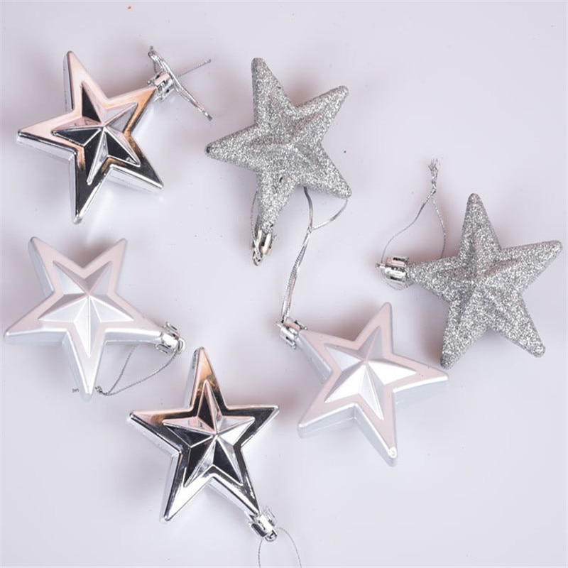 6Pcs/Set Christmas Tree Decoration Five-Pointed St... – Vicedeal
