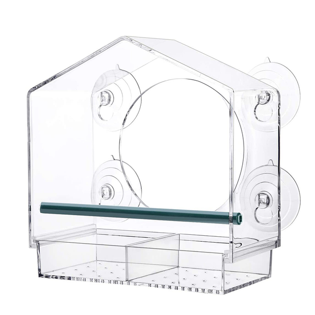 Acrylic Transparent Window Bird Feeder Bird House ... – Grandado