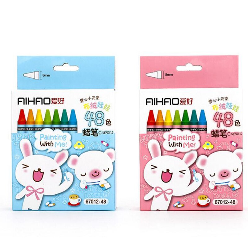 Cartoon 48 Colors Non-Toxic Crayon Oil Painting St... – Grandado