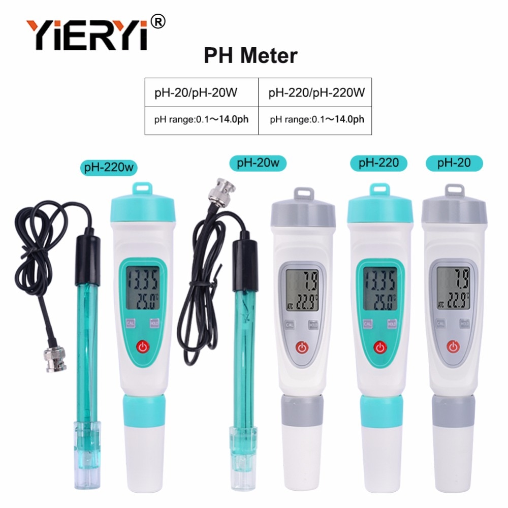 yieryi ph meter ph-20/ph-220/ph-20w/ph-220w ph tes... – Grandado