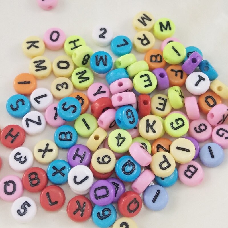 Letter beads 100 pcs DIY toys refill rubber bands ... – Grandado