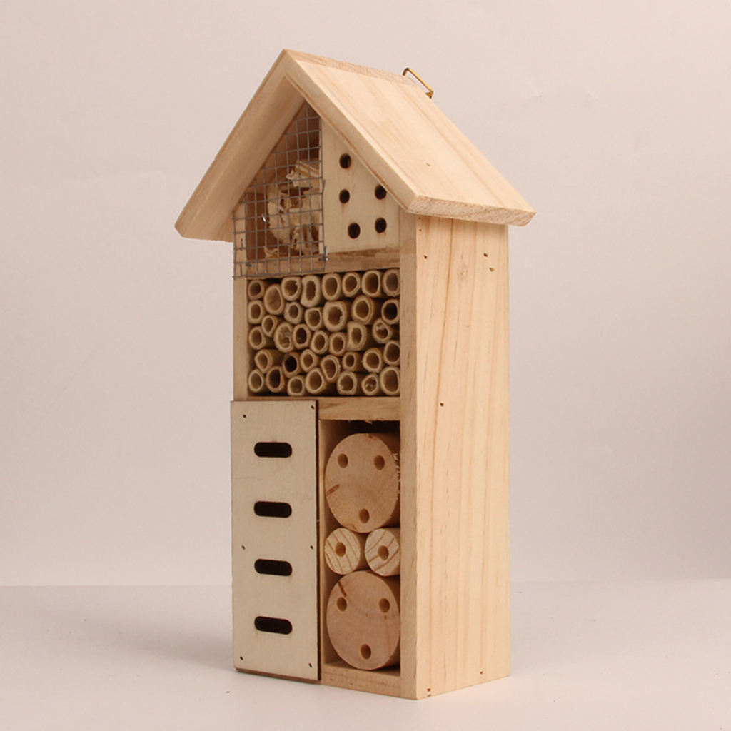Wooden Insect Hotel Box Hive Ladybugs Nest Hanging... – Vicedeal