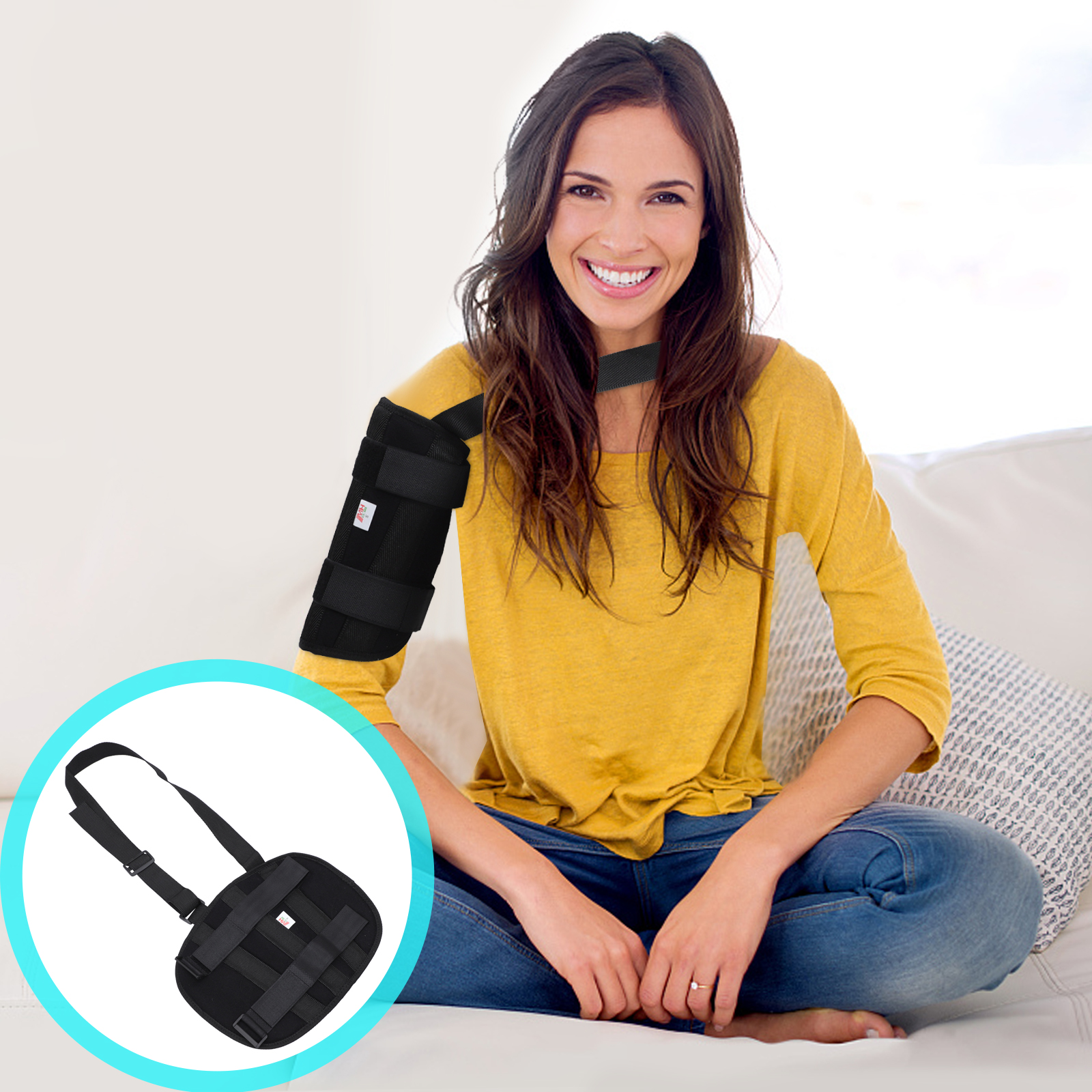 Bovenarm Vaste Strap Gebroken Arm Sling Verstelbar... – Vicedeal