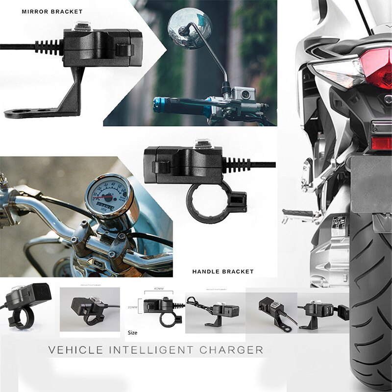 Motorcycle Motorbike Handlebar Dual USB Socket Spl... – Grandado