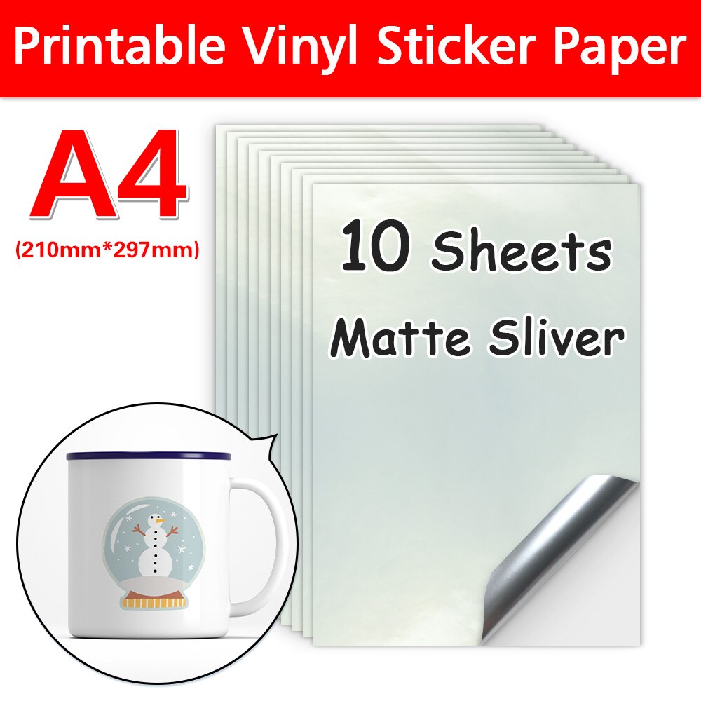 10 Sheets Printable Vinyl Sticker Papier Voor Inkj... – Vicedeal