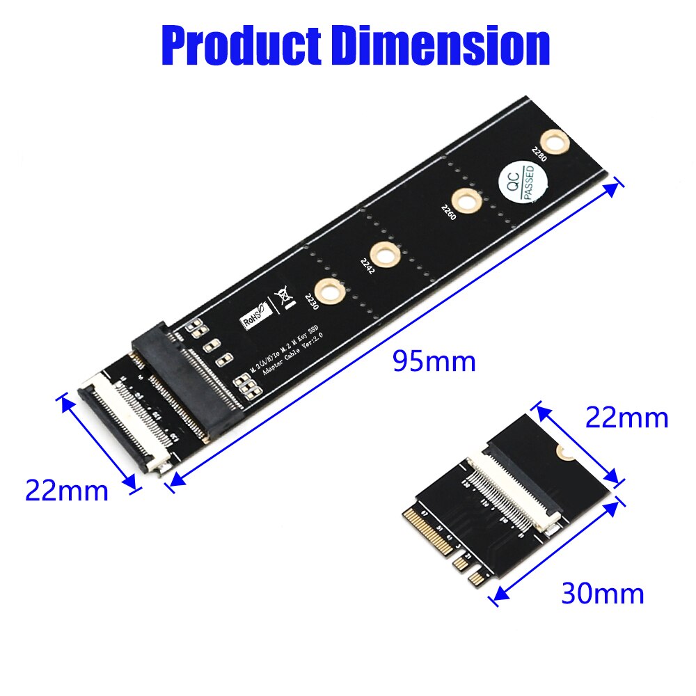 M.2 for NGFF Key M to Key A+E Extension Cable Adap... – Grandado