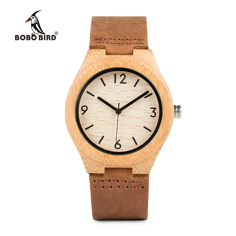 BOBO BIRD WA44 Japanese Movement Quartz Bamboo Woo... – Grandado