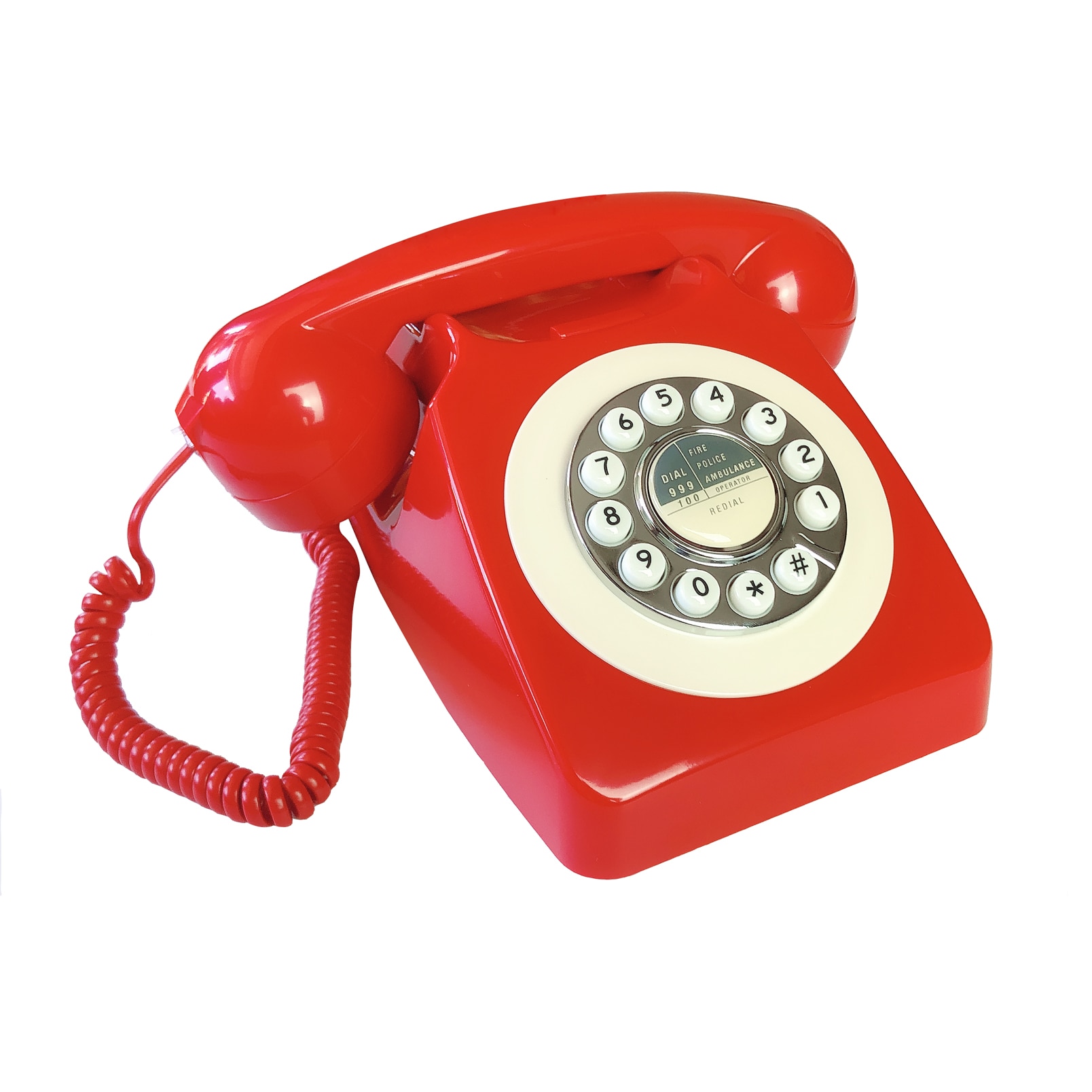 Rode Retro Telefoon, snoer 60's Klassieke Tele... – Vicedeal