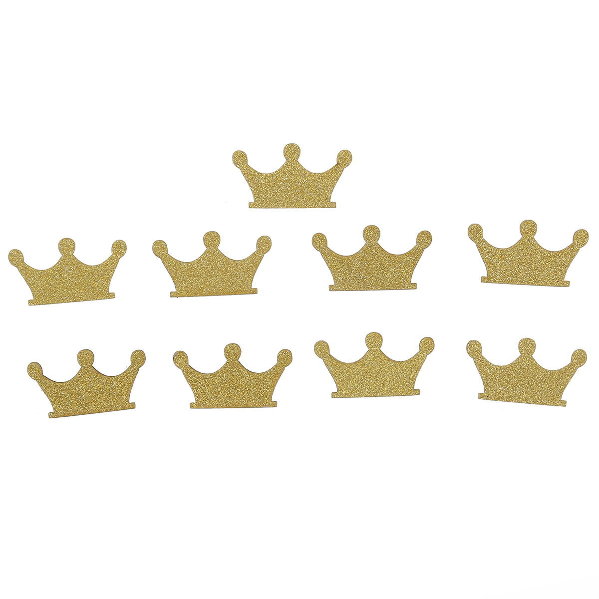 100Pcs Diy Dubbelzijdig Gouden Glitter Kroon Confe... – Grandado