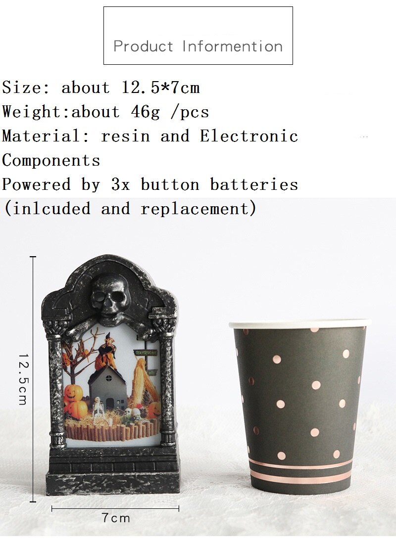 Halloween LED Tombstone Pumpkin Skeleton Glow Ligh... – Grandado