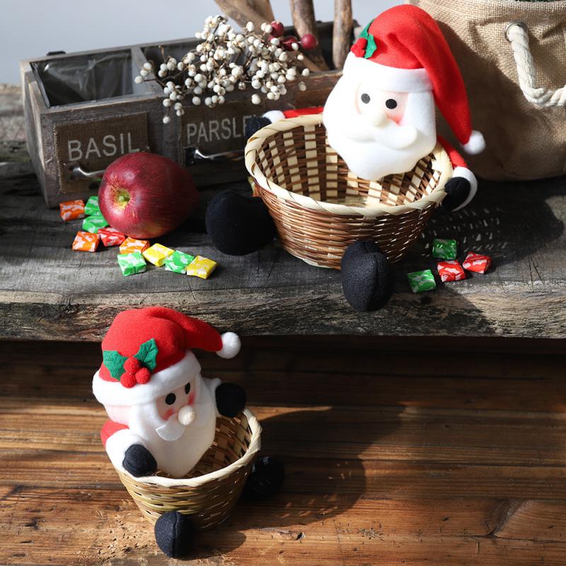 Santa Claus Fruit Basket Snowman Elk Doll Christma... – Vicedeal