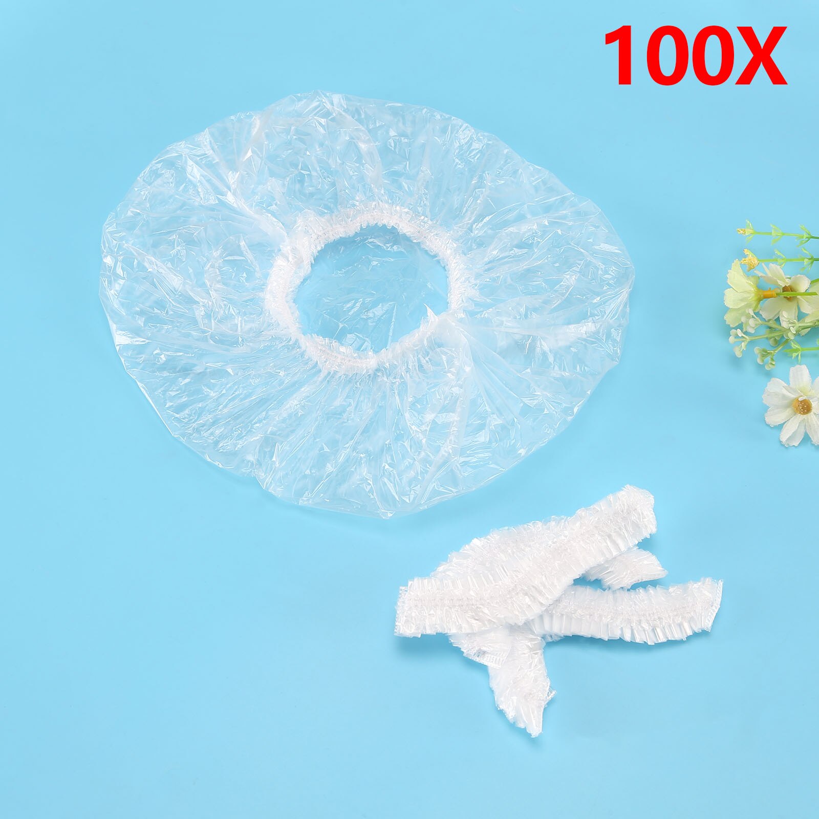 100Pcs Shower Cap Hair Nets Beauty Salon Head Cove... – Grandado