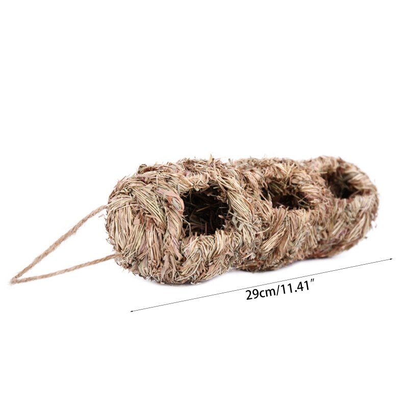 Hanging Grass Bird Hut con 3 agujeros de nido de a... – Grandado