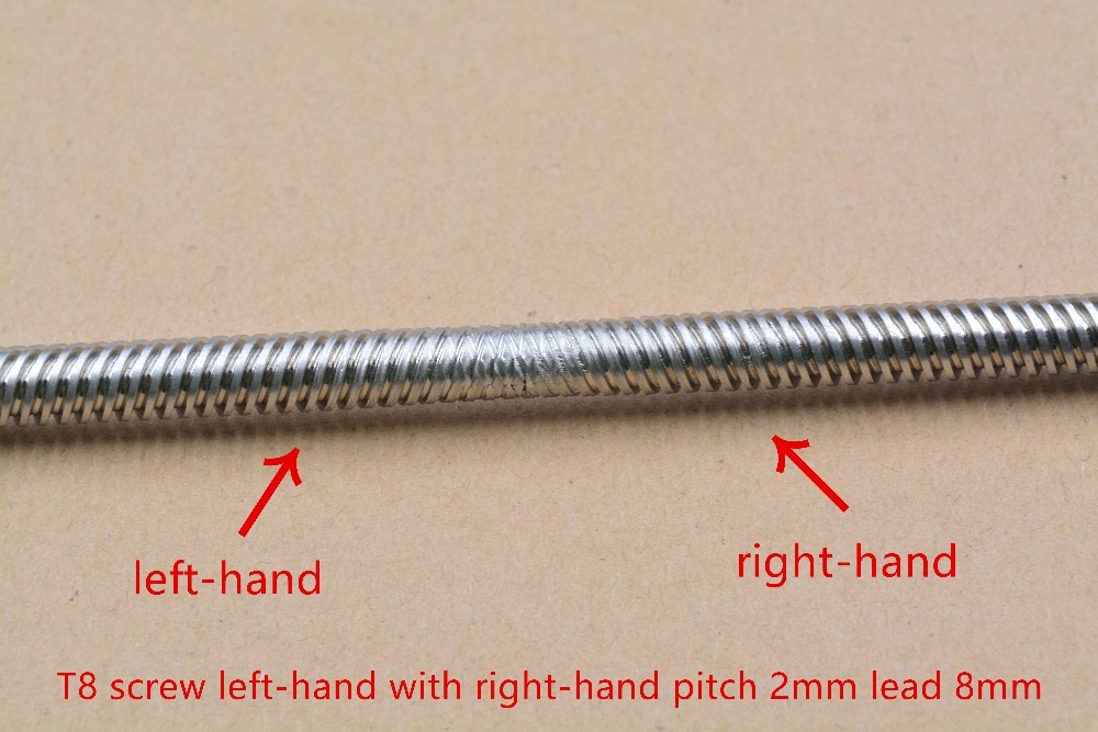 T8 Lead Screw right-left length 1000mm OD 8mm Pitc... – Grandado