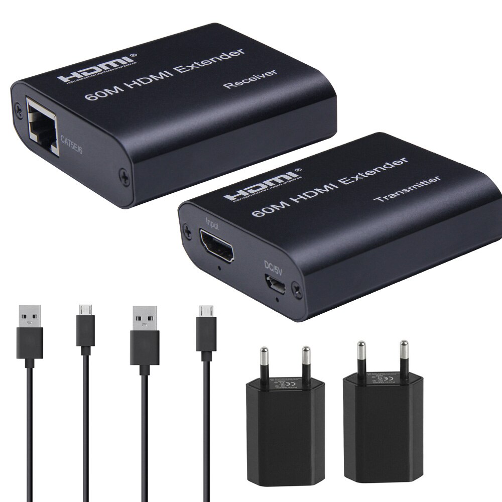 Cable extensor HDMI RJ45 de hasta 60M, extensores ... – Grandado